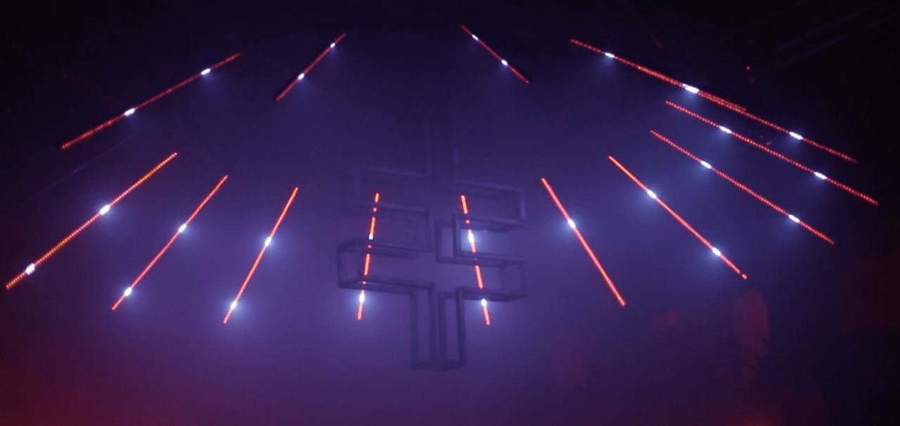 Escultura artística de luz led para hex. Froch.cc Barcelona